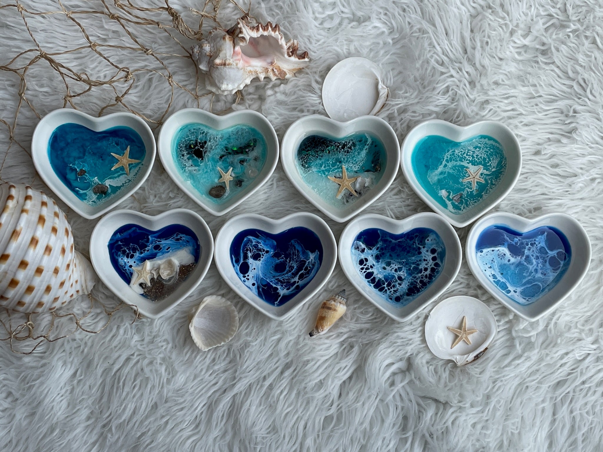 Heart Shaped Beach Resin Trinket Dish – Gypsy Finns