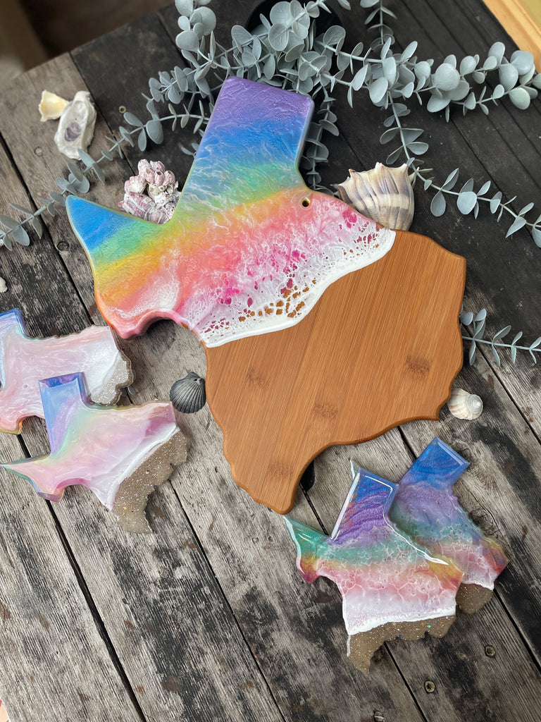 Texas Style Rainbow Cutting Board – Gypsy Finns