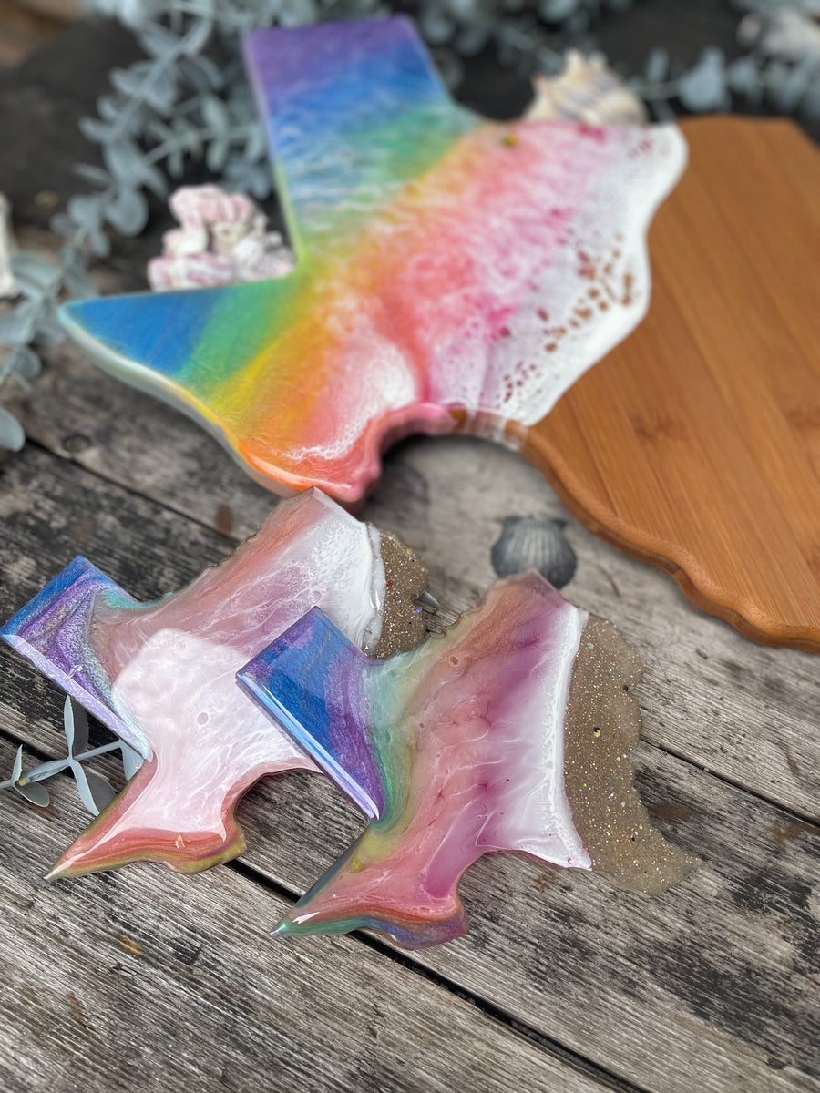 Texas Style Rainbow Cutting Board – Gypsy Finns