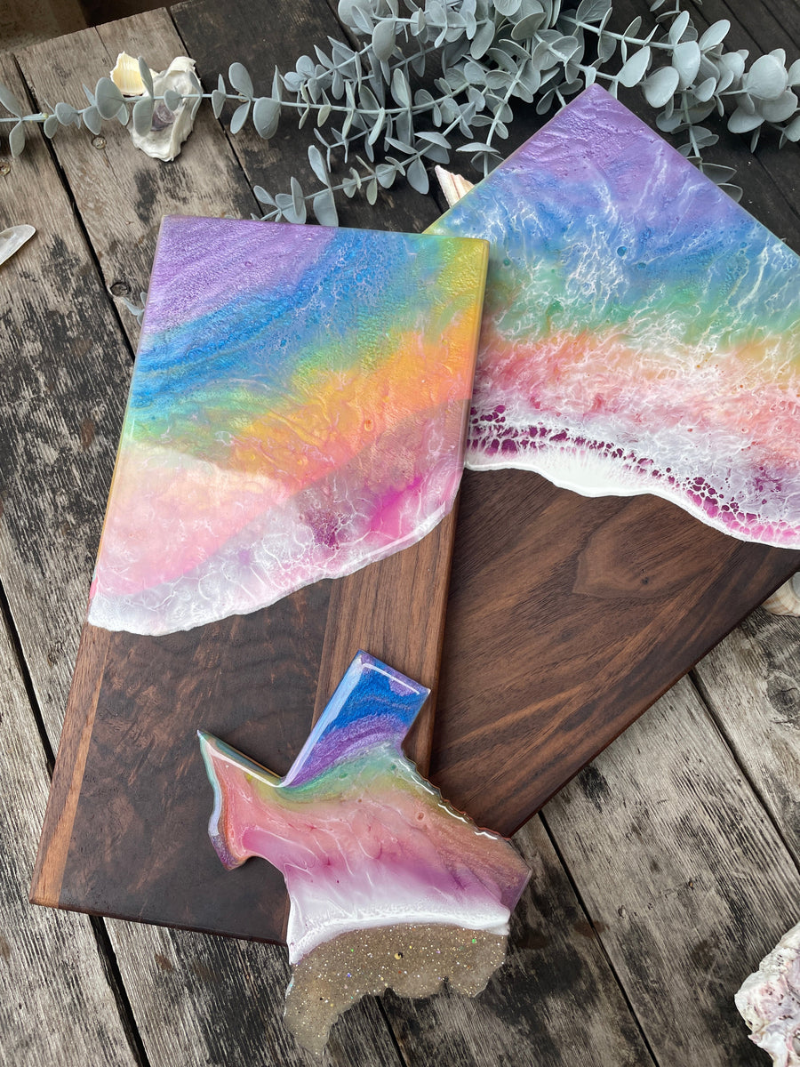 Handle-less Rainbow Cutting Board – Gypsy Finns