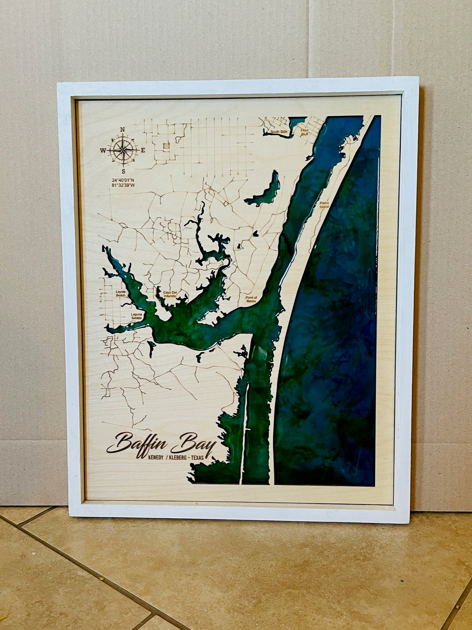 Baffin Bay Map with Resin Base – Gypsy Finns