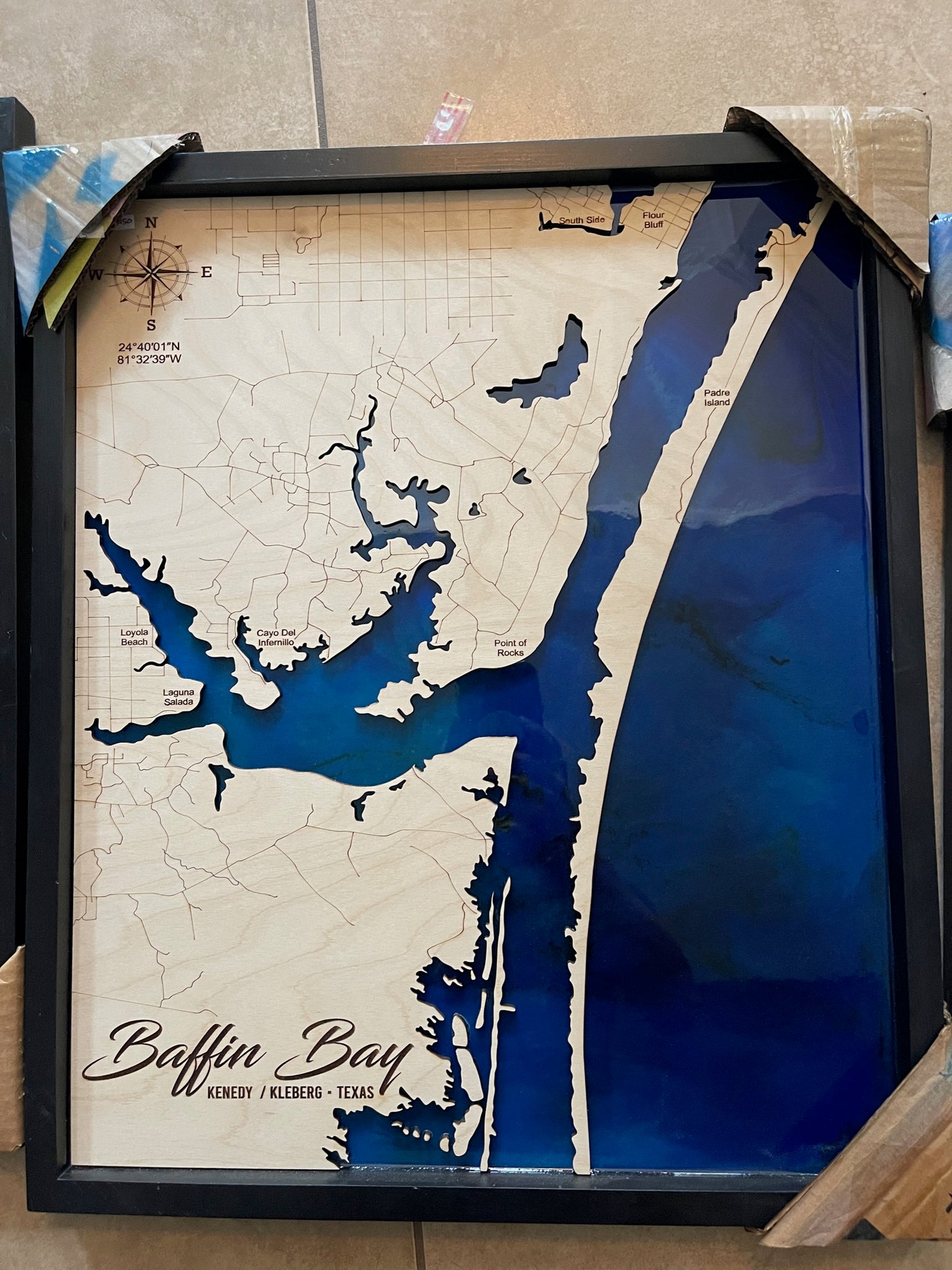 Baffin Bay Map with Resin Base – Gypsy Finns