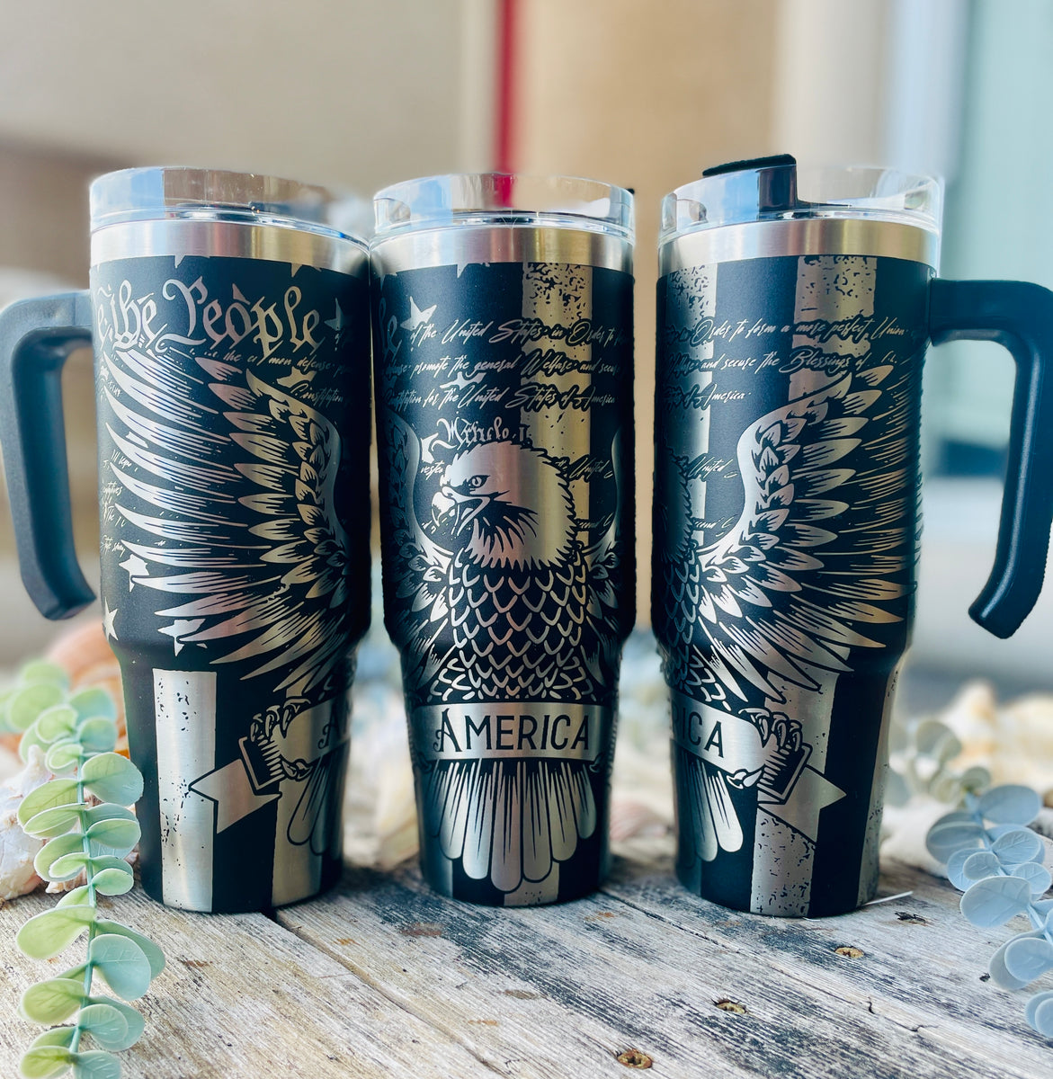 Freedom Eagle Laser Engraved Tumblers – Gypsy Finns