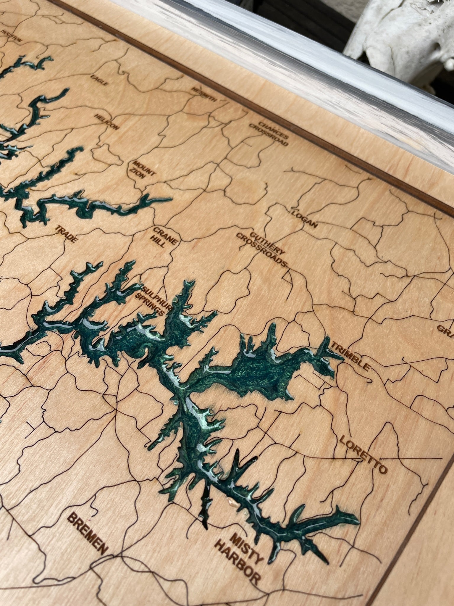 Lewis Smith Lake Alabama Resin Laser Cut Map – Gypsy Finns