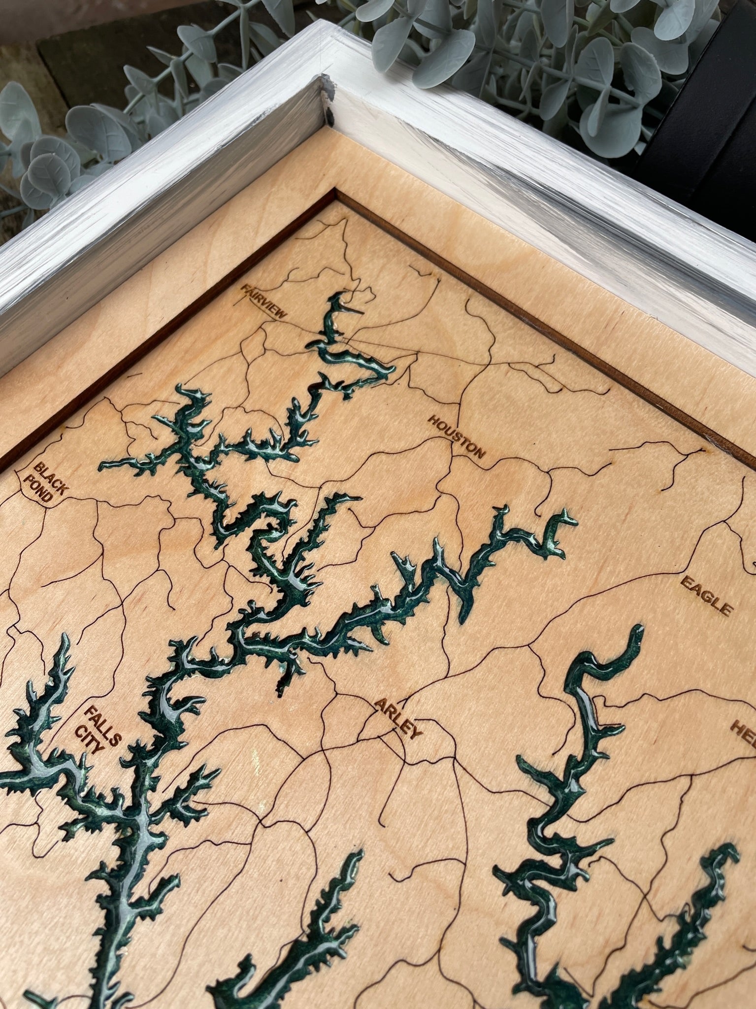 Lewis Smith Lake Alabama Resin Laser Cut Map – Gypsy Finns