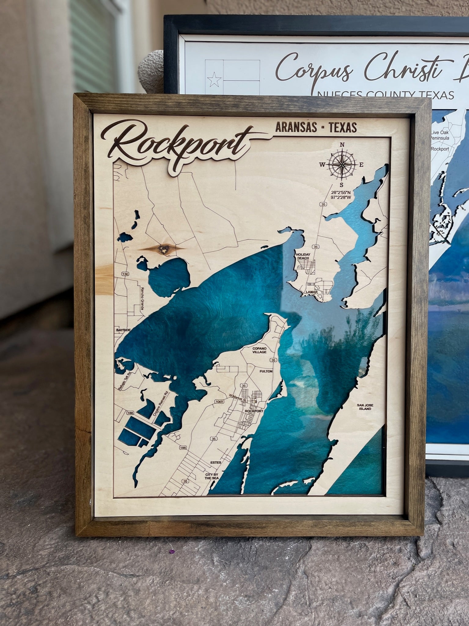 Rockport Map with Resin Base – Gypsy Finns