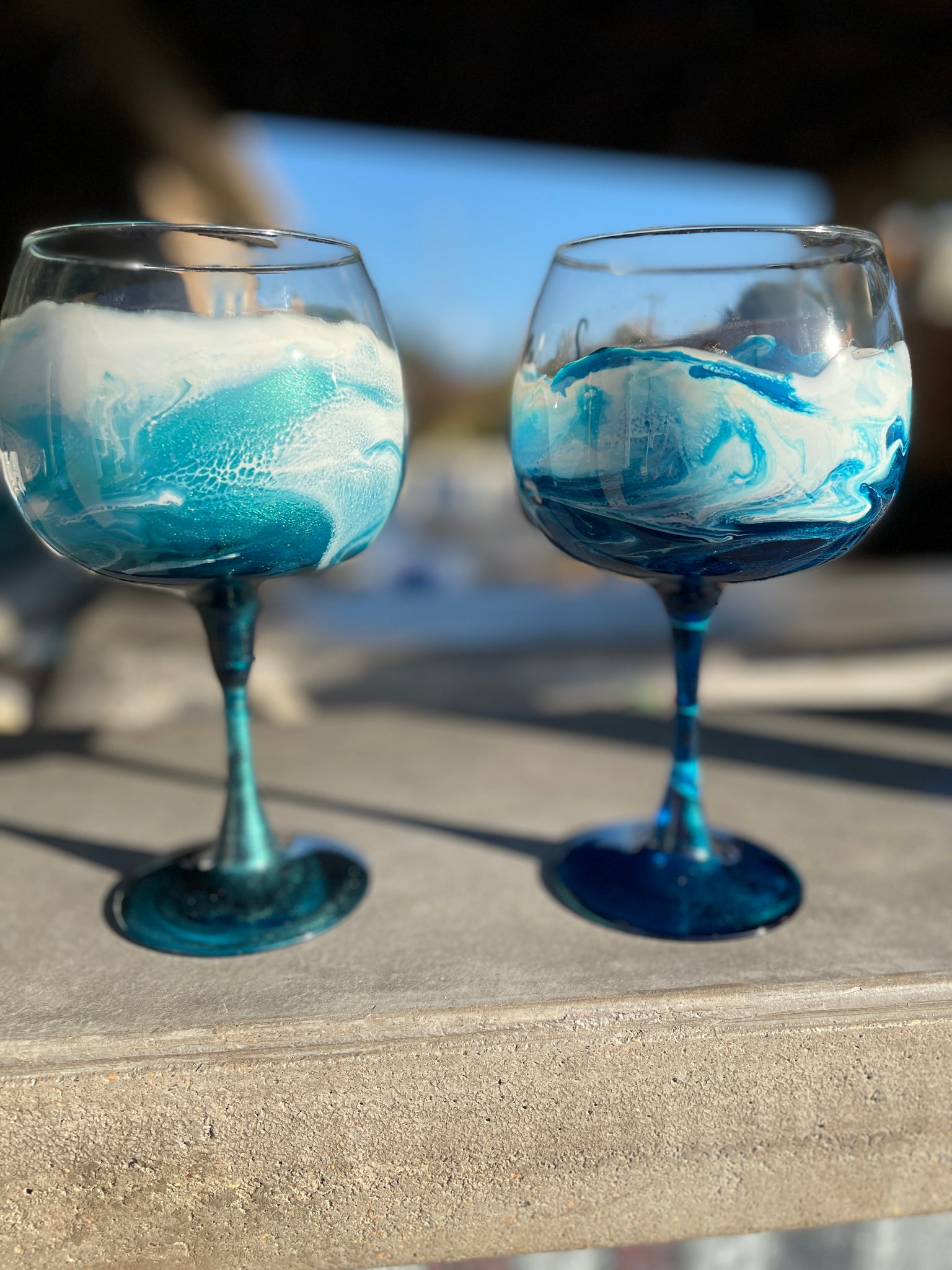 Beach Resin Wine Glass – Gypsy Finns