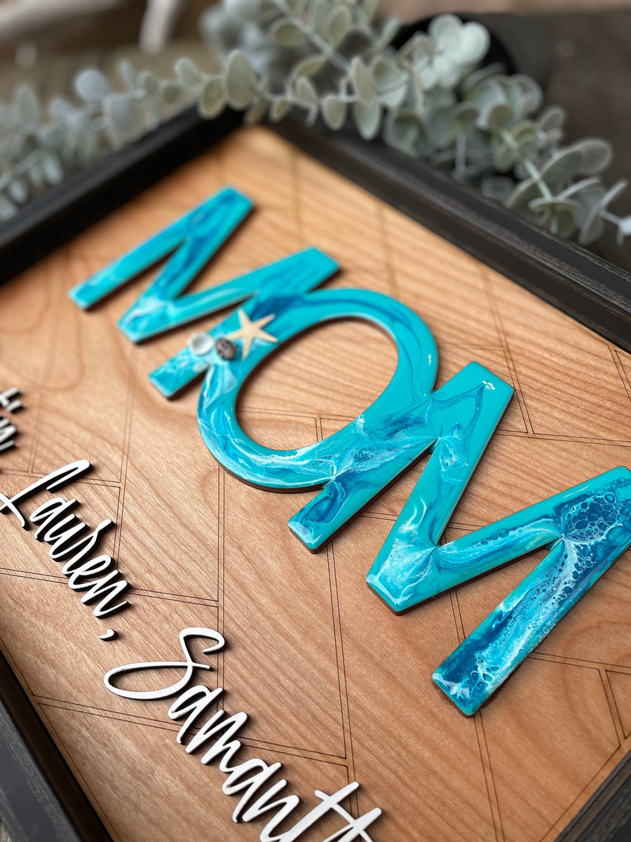 Personalized Mom 3D Resin/Epoxy Sign – Gypsy Finns