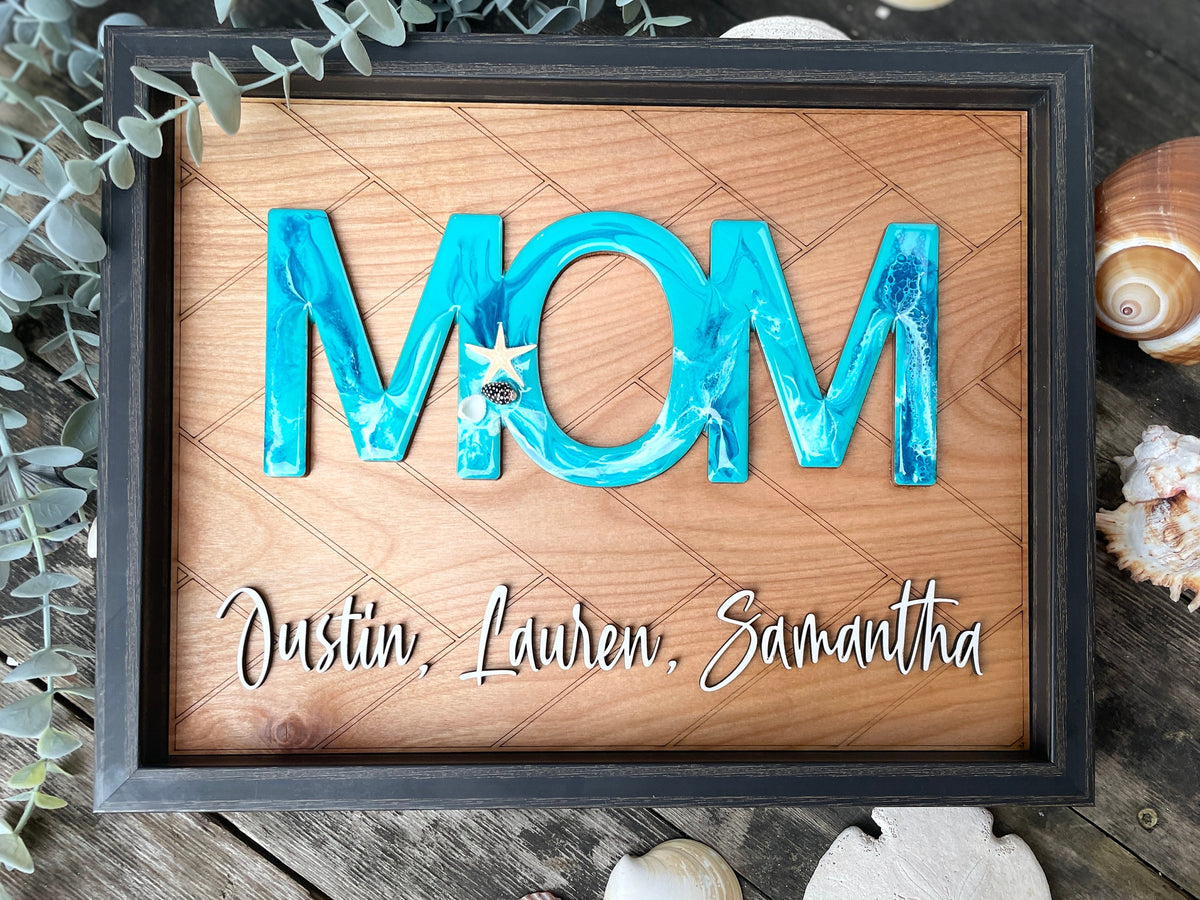 Personalized Mom 3D Resin/Epoxy Sign – Gypsy Finns