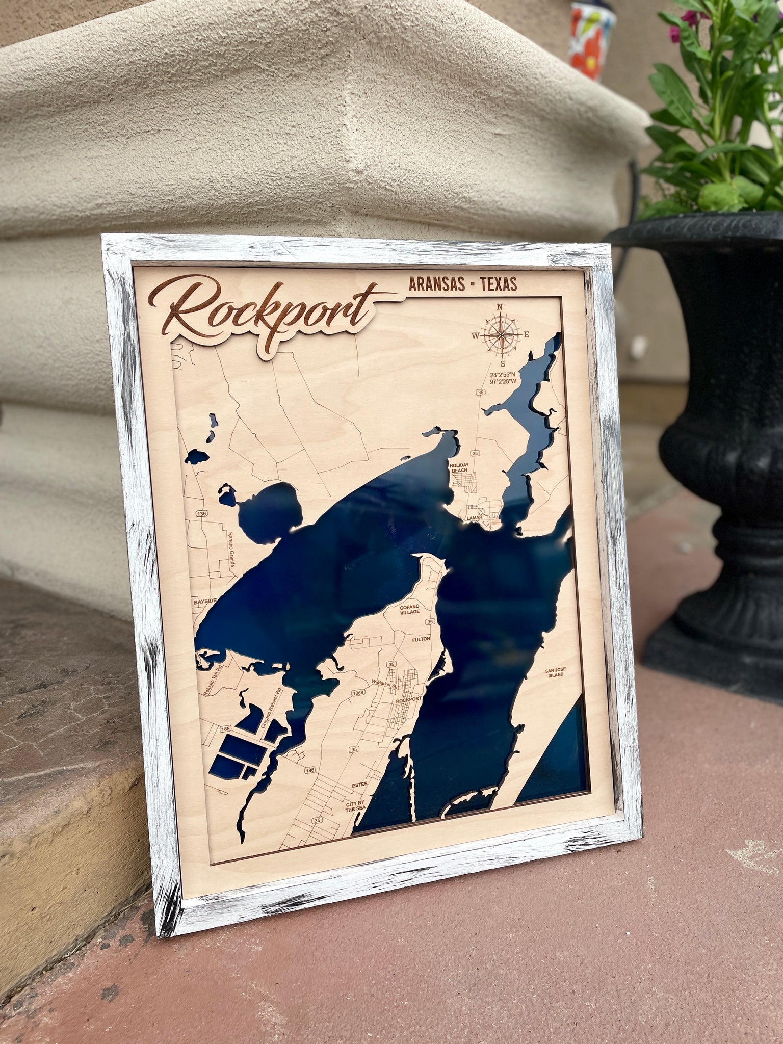 Rockport Map with Resin Base – Gypsy Finns