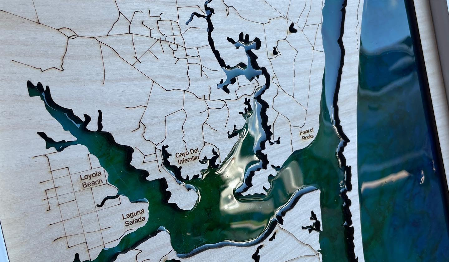 Baffin Bay Map with Resin Base – Gypsy Finns